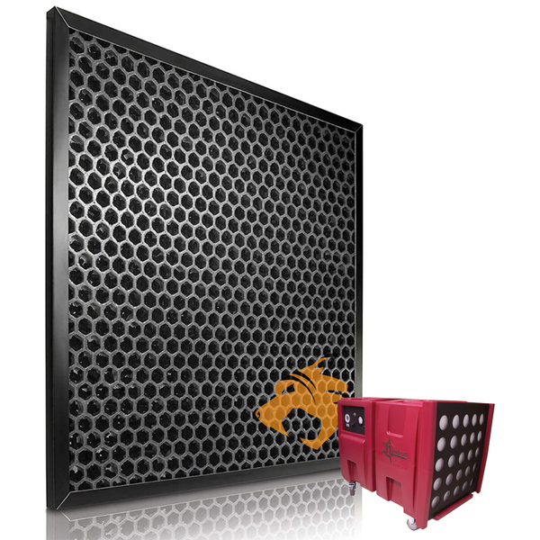 Activated Carbon Filter for Air Scrubbers 24x24x1 - Ideal for Fire ...