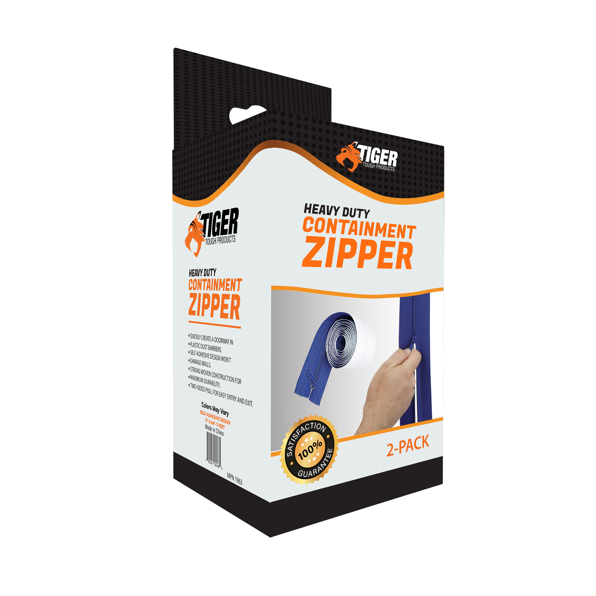Heavy Duty Containment Zipper. Peel & Stick Double (2 Pack) – Payless ...