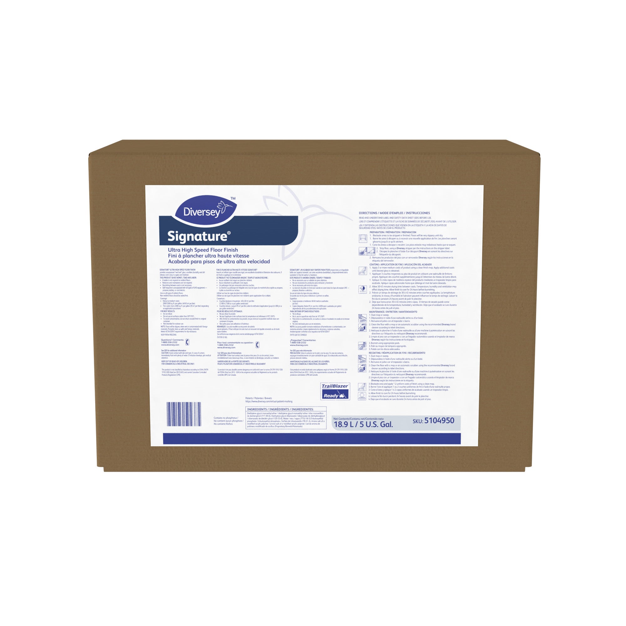 Diversey Signature Ultra High Speed Floor Finish 5 Gallon – Payless ...