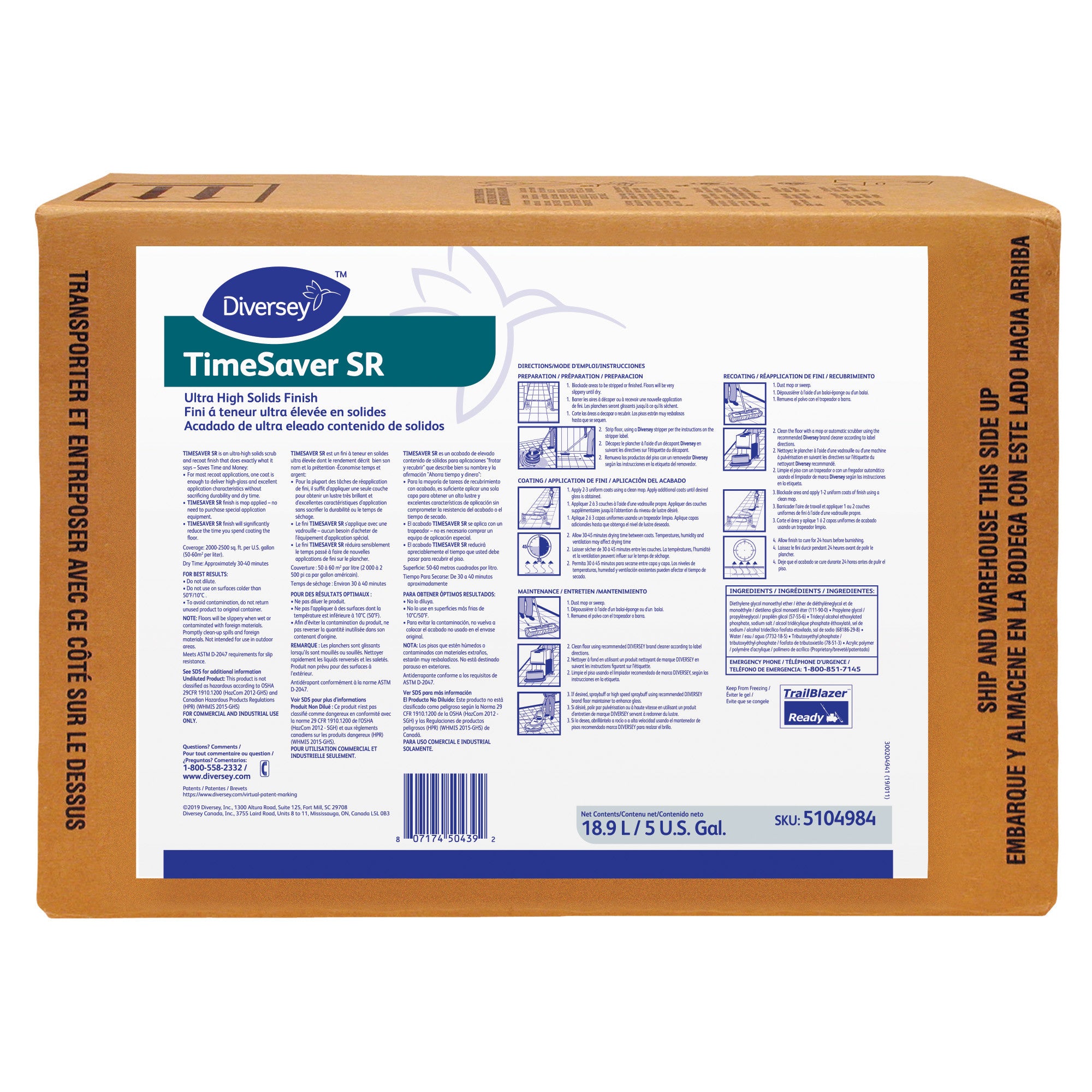 Diversey Time Saver SR Ultra High Solid Finish er - (5G) – Payless ...